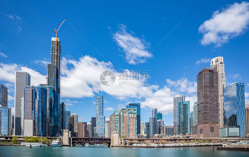芝加哥城市景观高清图片下载-正版图片506132534-摄图网
