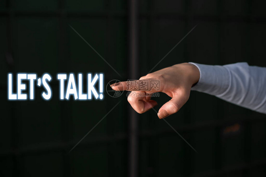 显示LetSTalk的文字标志展示他们建议就特定主题开始对话的商业照片高清图片下载-正版图片506167924-摄图网