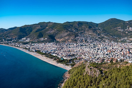 Alanya和KyzilKulKule的景象来自Al高清图片下载-正版图片506210203-摄图网