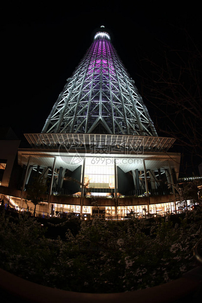 从底部仰望的东京晴空塔高清图片下载-正版图片506261374-摄图网