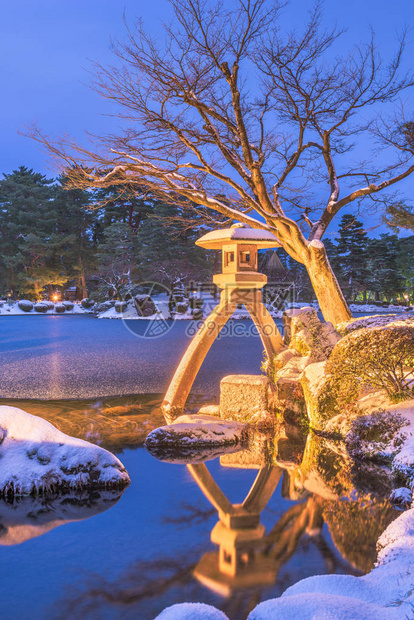 金泽石川日本冬天在高清图片下载-正版图片506268177-摄图网
