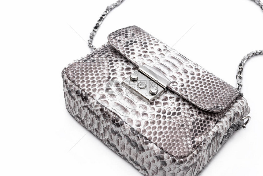 时尚豪华蛇皮蟒蛇包隔离在白色背景上高清图片下载-正版图片506315845-摄图网