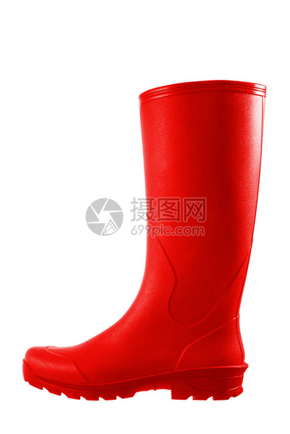 红色橡胶靴上白色孤立高清图片下载-正版图片506330820-摄图网