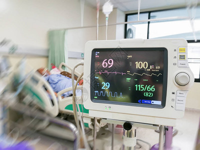 在医院Blur医院卧床急诊病人中躺高清图片下载-正版图片505733377-摄图网