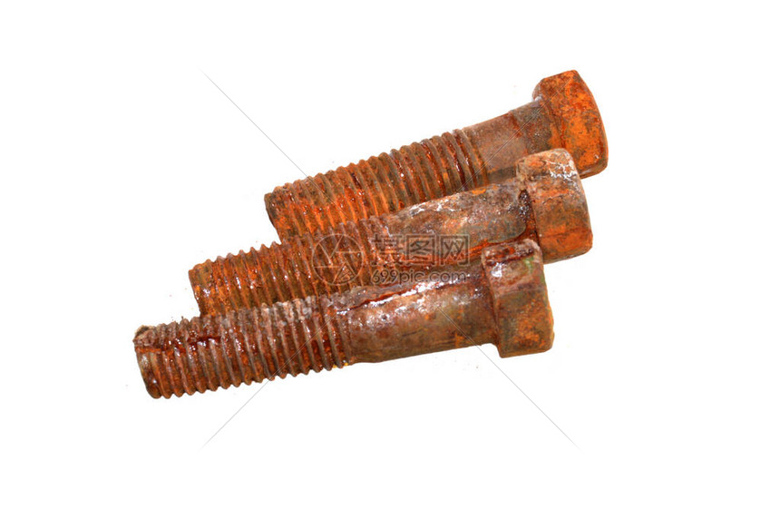 孤立在白色背景上的生锈螺栓高清图片下载-正版图片506410427-摄图网