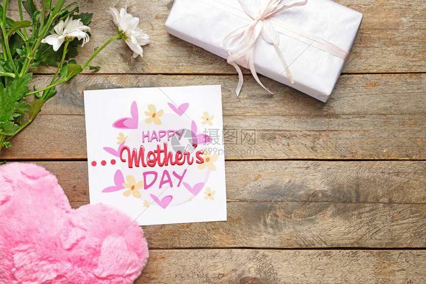 美丽的贺卡和送给母亲节的礼物高清图片下载-正版图片506430440-摄图网
