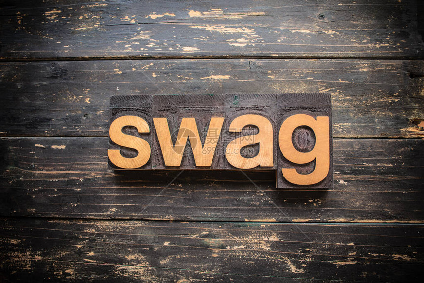 SWAG这个词是用古老的木质纸印刷写在古老高清图片下载-正版图片506483038-摄图网