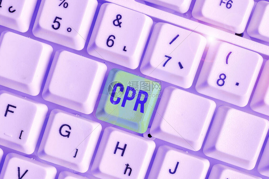 Cpr用于使某人活命的心肺复苏方法的商业概念书写说明高清图片下载-正版图片506491618-摄图网