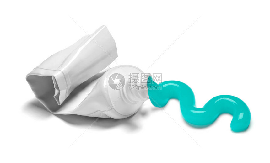 白色背景上用过的空牙膏管的特写高清图片下载-正版图片506679361-摄图网