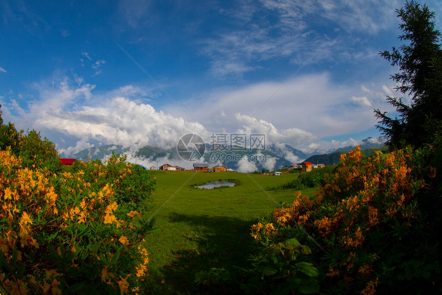 黑海土耳其的Badara高原Rize高清图片下载-正版图片506702728-摄图网