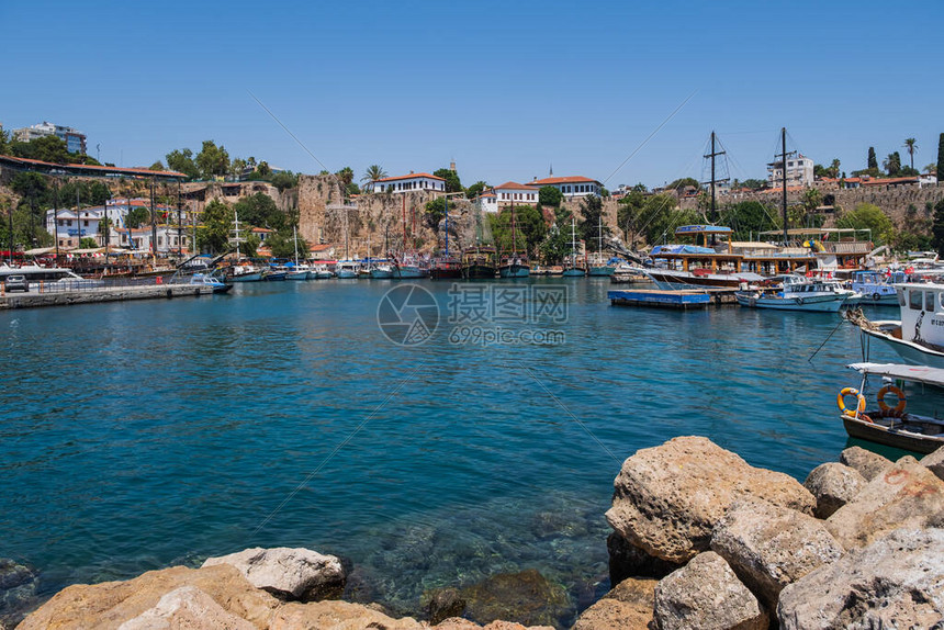 土耳其安塔利亚Kaleici的旧港口高清图片下载-正版图片506729755-摄图网
