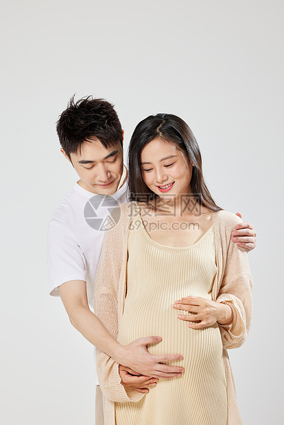 夫妻孕照写真高清图片下载-正版图片506949138-摄图网