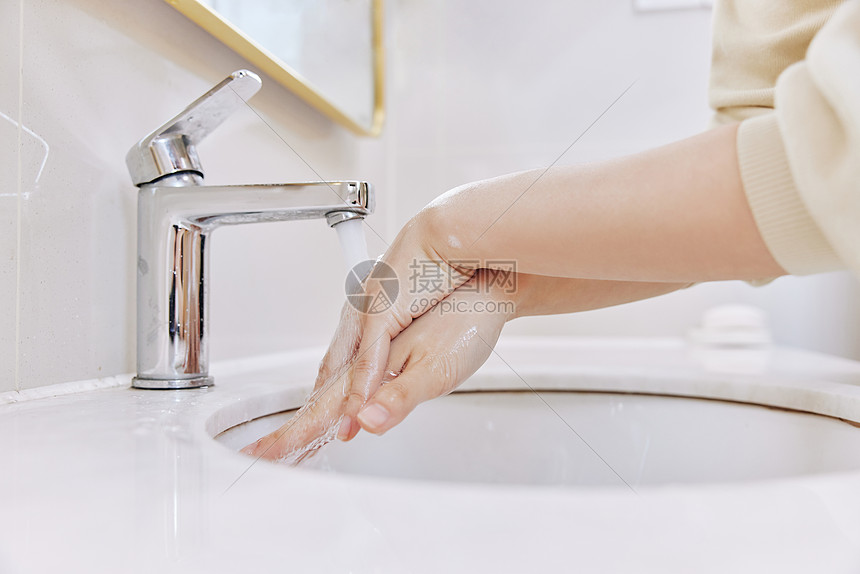 七步洗手法洗手特写高清图片下载-正版图片506953764-摄图网