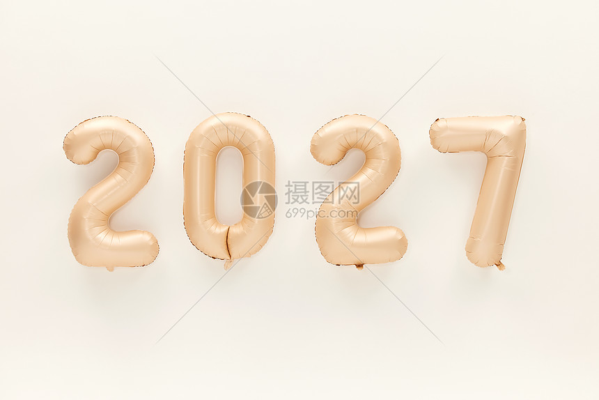 2027数字气球新年概念高清图片下载-正版图片506955406-摄图网
