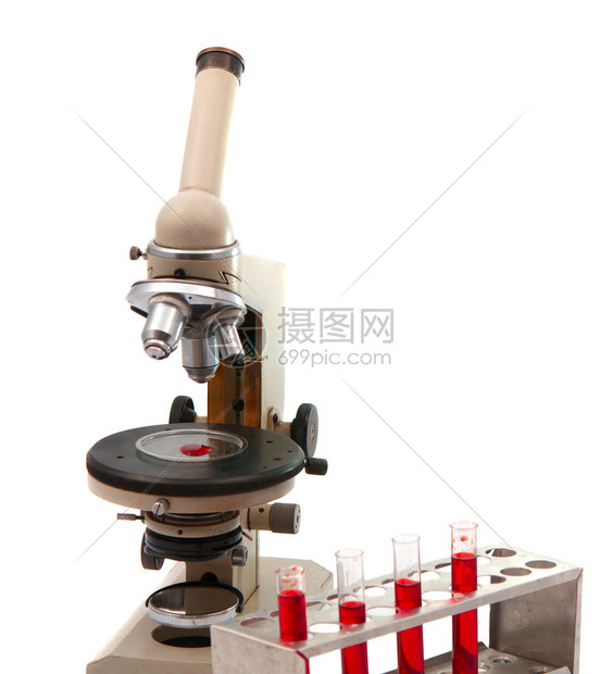 在白色背景的实验室显微镜高清图片下载-正版图片506991579-摄图网