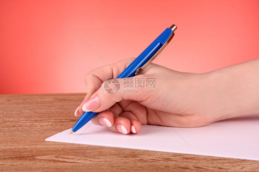 手执笔在纸上写字高清图片下载 正版图片507005534 摄图网