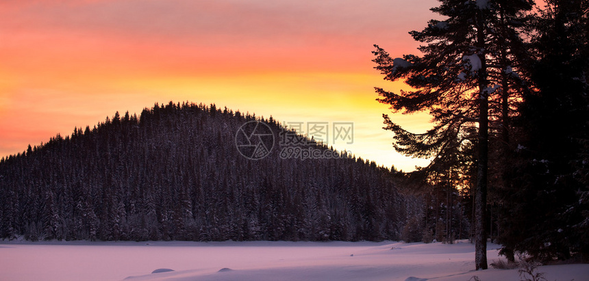 冬季日出HDR背景全高清图片下载-正版图片507020333-摄图网
