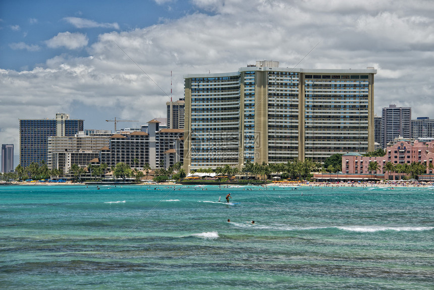 夏威夷岛Waiki高清图片下载-正版图片507154816-摄图网