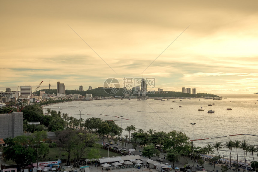 晚上泰国湾Pattaya高清图片下载-正版图片507224334-摄图网