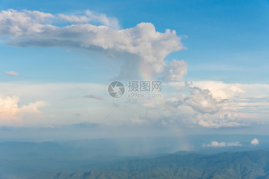 雨后蓝天的彩虹高清图片下载-正版图片507238020-摄图网