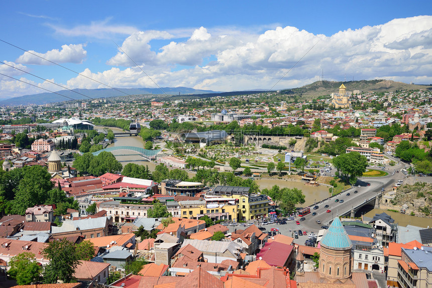 第比利斯全景格鲁吉亚首都旅游景点高加索高清图片下载-正版图片507279173-摄图网