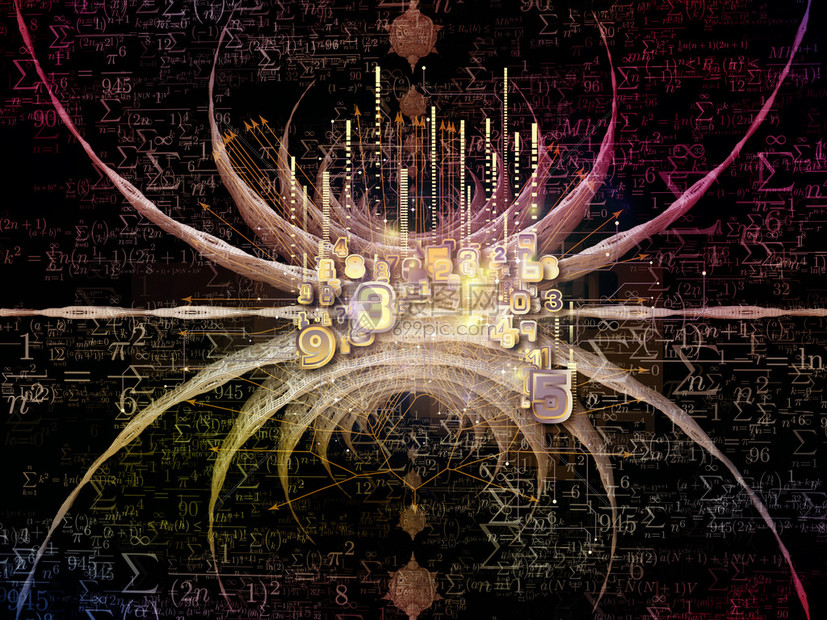 在第四维度系列中教育数学科学和技术主题的维度分形结构高清图片下载-正版图片507297908-摄图网