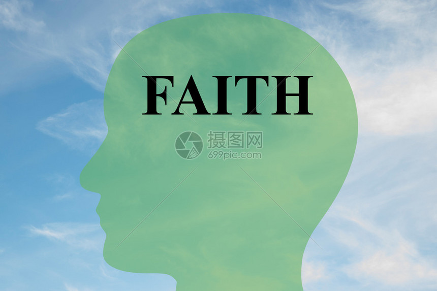 以云层为背景的FAITH脚本插高清图片下载-正版图片507305841-摄图网