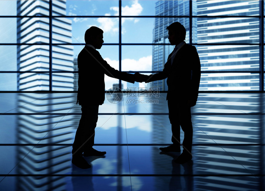 商业伙伴的剪影高清图片下载-正版图片507517276-摄图网