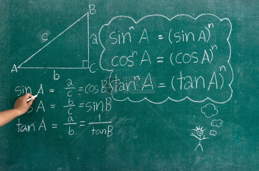 手在黑板上写数学公式高清图片下载-正版图片507548165-摄图网