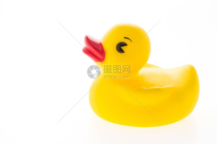 白色背景孤立的黄色橡胶鸭高清图片下载-正版图片507564036-摄图网