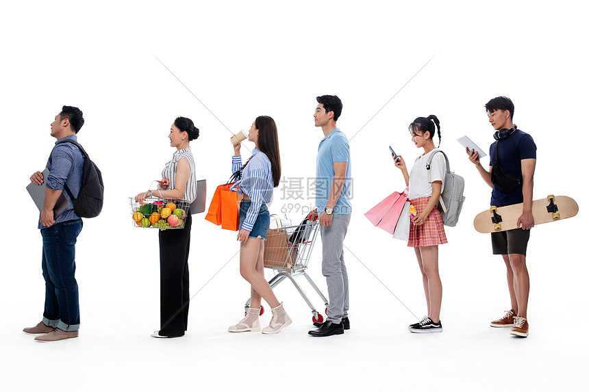 排队等待的人们高清图片下载-正版图片507677495-摄图网