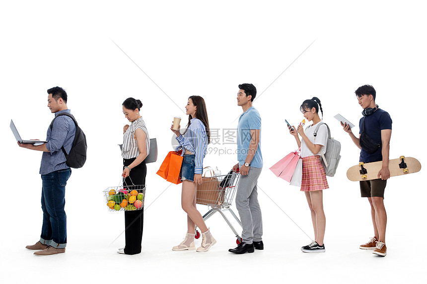 排队等待的人们高清图片下载-正版图片507677656-摄图网