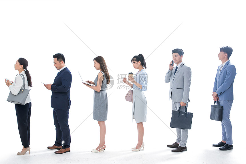 排队等待的商务人士高清图片下载-正版图片507678009-摄图网