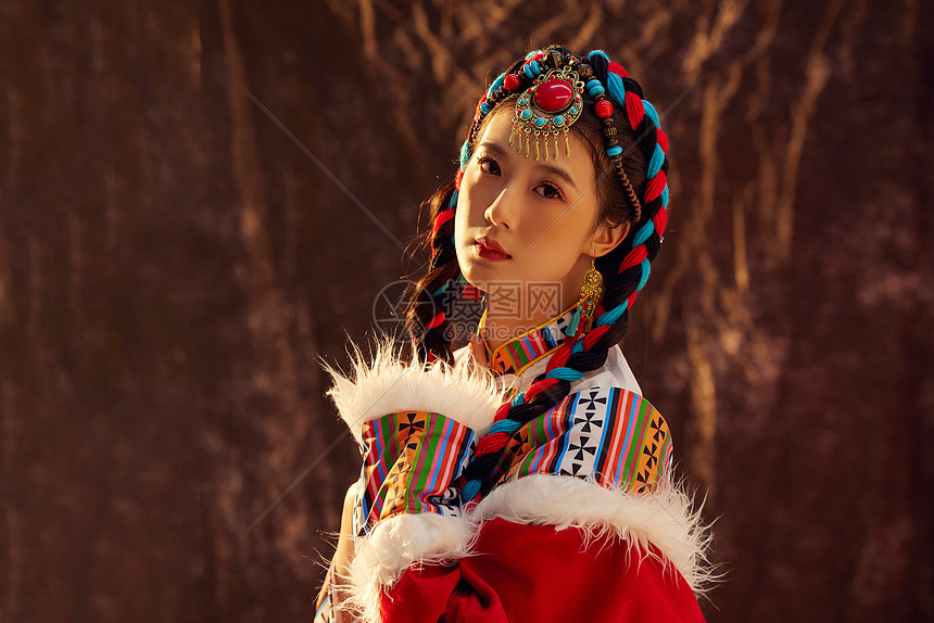 藏族少女形象高清图片下载-正版图片507706376-摄图网