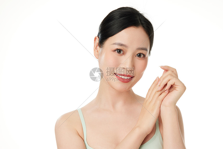 甜美女性正面造型高清图片下载-正版图片507714587-摄图网