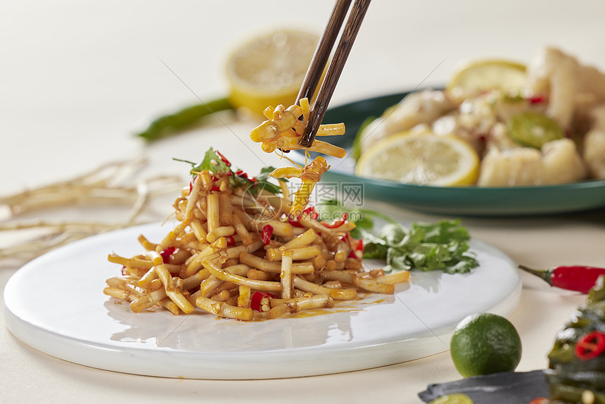 夏日凉拌菜折耳根高清图片下载-正版图片507715350-摄图网