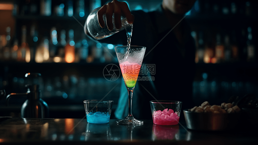 正在调酒的调酒师高清图片下载-正版图片600003635-摄图网