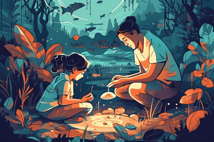 家庭教育插画图片下载-正版图片600005408-摄图网