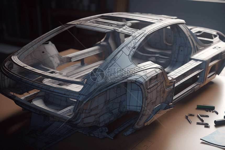 高清汽车电气系统透视图片素材-正版创意图片600007574-摄图网