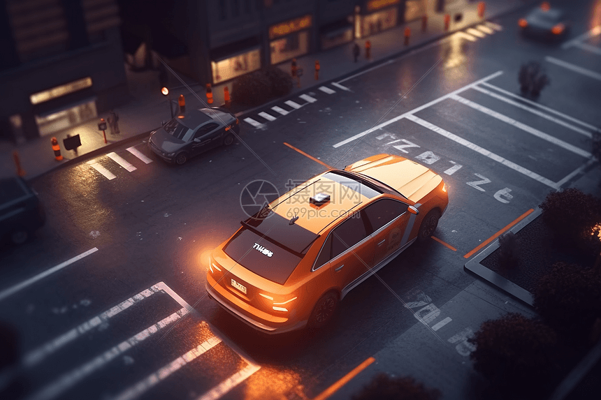 无人驾驶出租车图片素材-正版创意图片600007658-摄图网