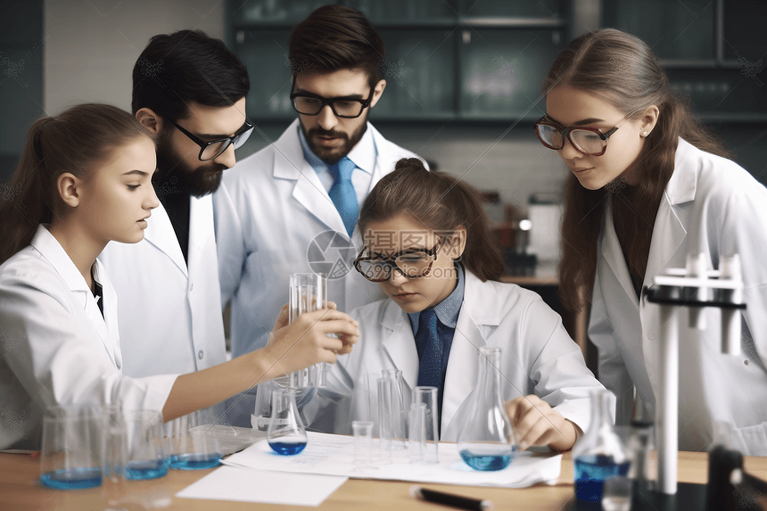 和学生在教室里进行实验高清图片下载 正版图片600008864 摄图网