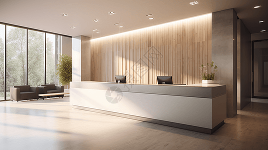 极简主义接待前台插画图片下载-正版图片600052773-摄图网