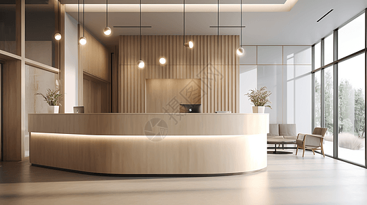 极简主义接待前台插画图片下载-正版图片600052773-摄图网