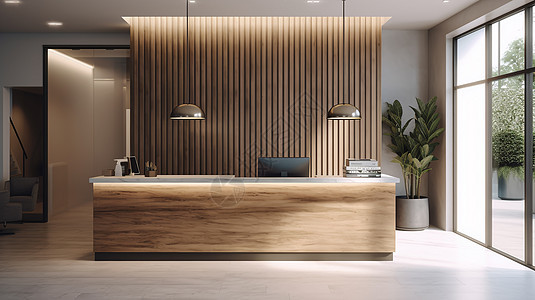 极简主义接待前台插画图片下载-正版图片600052773-摄图网