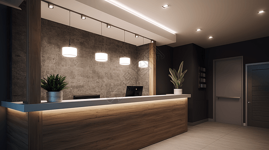 极简主义接待前台插画图片下载-正版图片600052773-摄图网