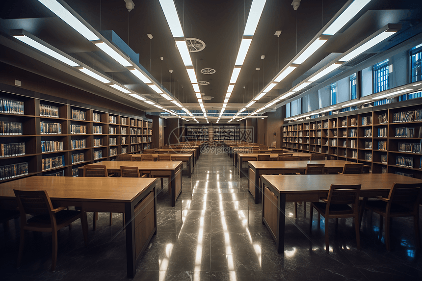 大型图书馆高清图片下载-正版图片600012151-摄图网