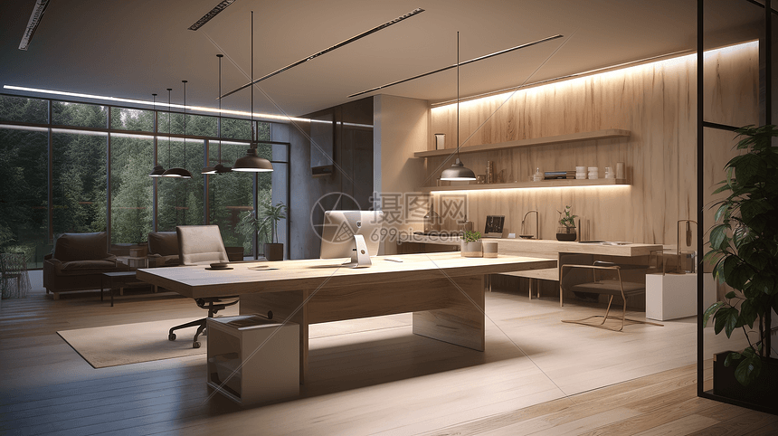 lT办公桌效果图图片素材-正版创意图片600012304-摄图网
