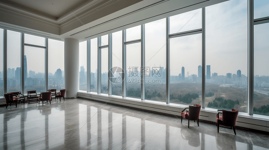 落地窗办公区高清图片下载-正版图片600012954-摄图网