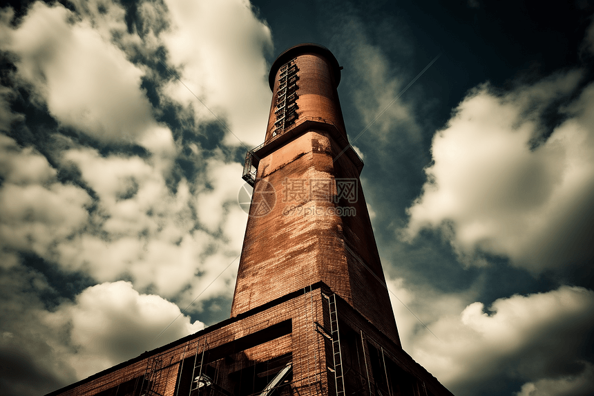 工业烟囱摄影图高清图片下载-正版图片600015264-摄图网