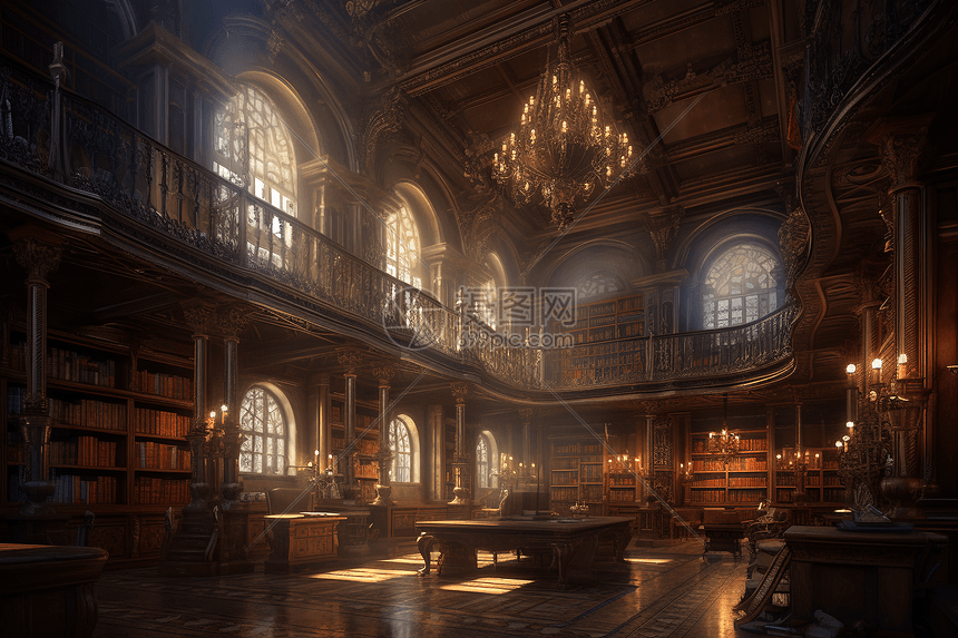 舒适寂静的图书馆高清图片下载-正版图片600015398-摄图网